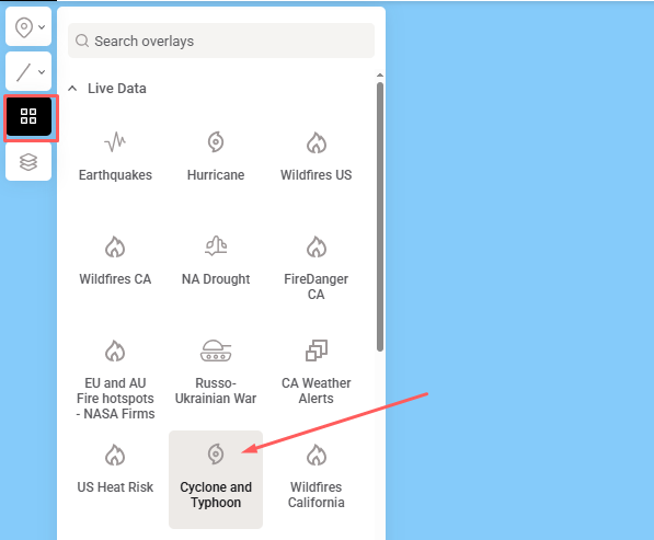 How to add the most recent cyclone and typhoon data?